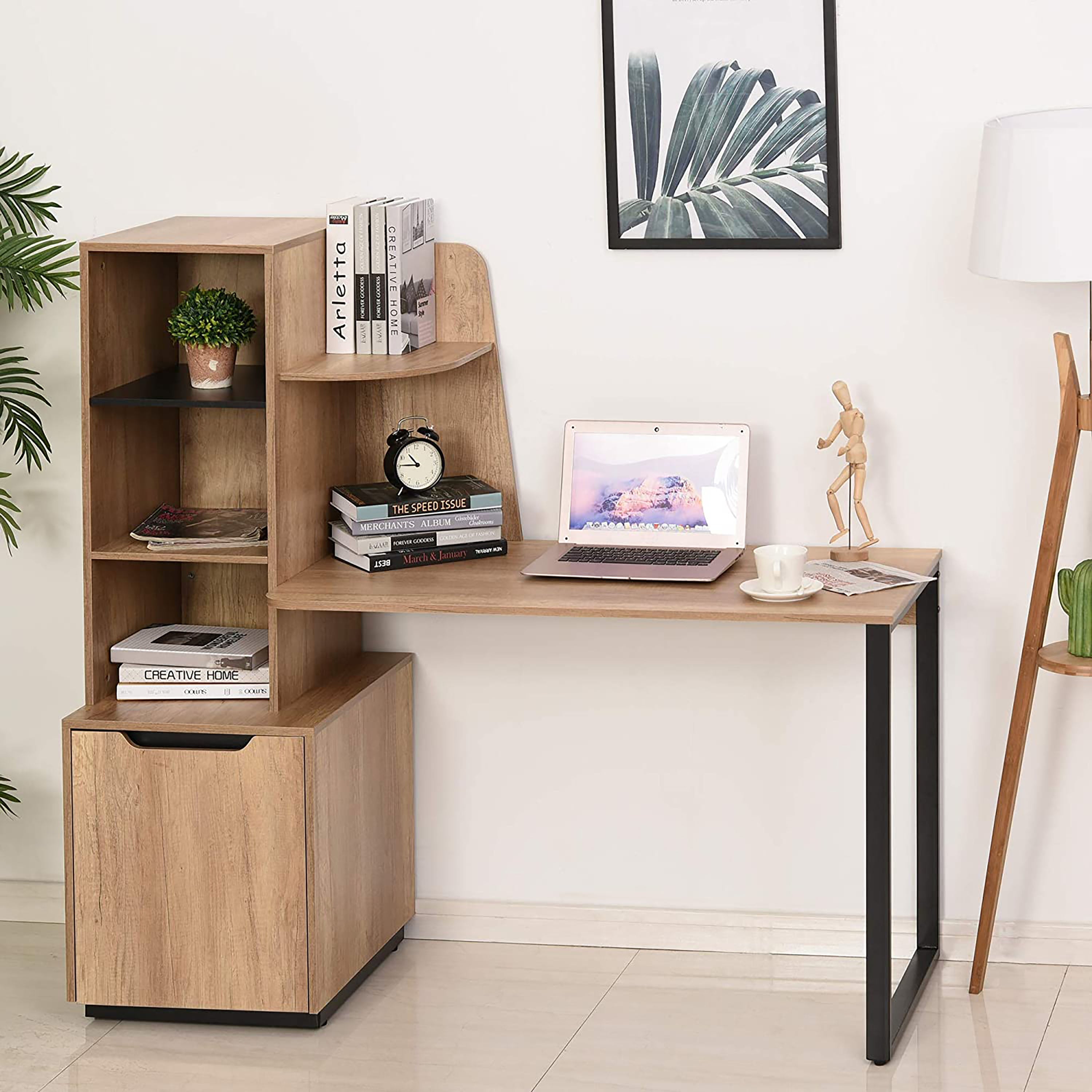 HOME OFFICE WORKSTATION W/ STORAGE TOWER AND CABINET - OFX Office