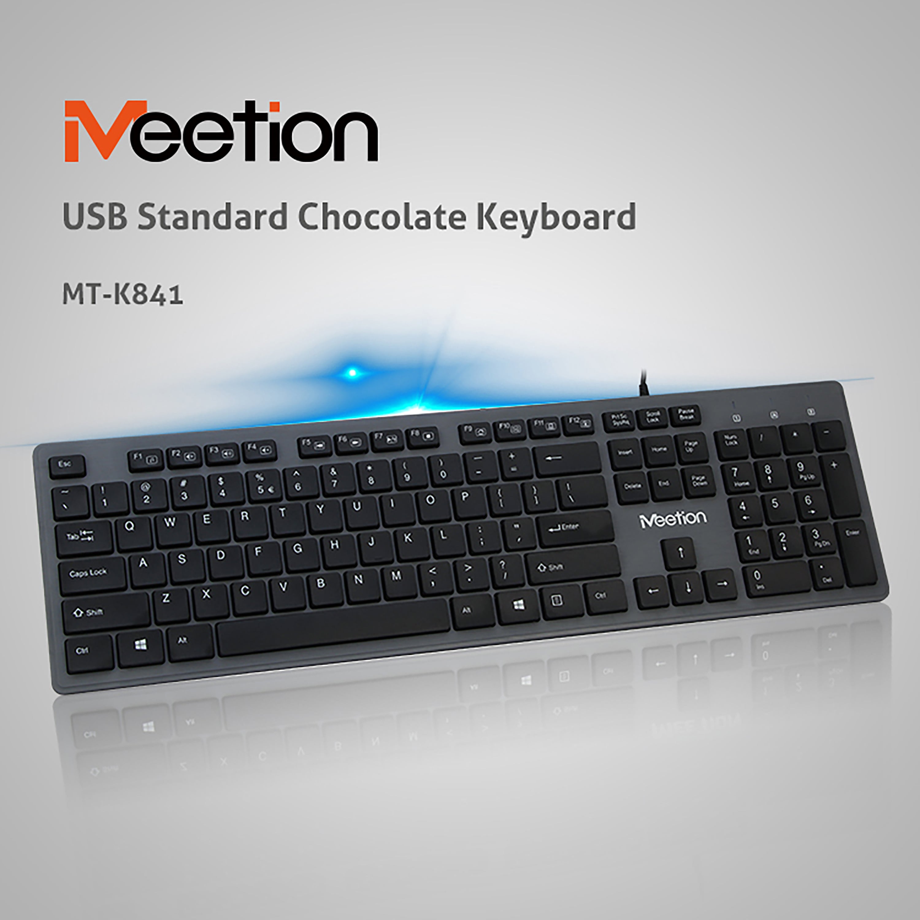 MEETION MT-K841 105 KEYS USB WIRED KEYBOARD ULTRA-THIN KEYCAPS - OFX Office