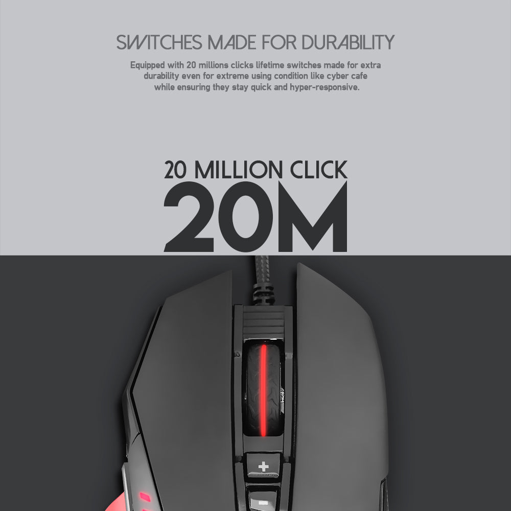 FANTECH BLAKE X17 PRO MACRO RGB GAMING MOUSE - OFX Office