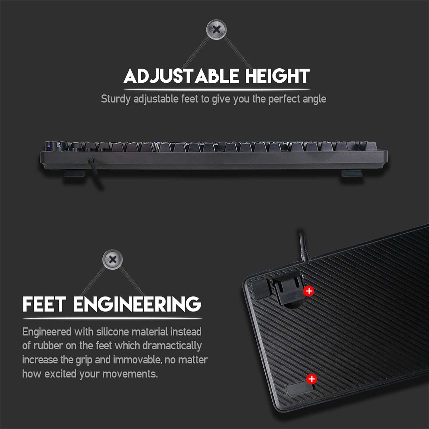 FANTECH MK852 MECHANICAL KEYBOARD SILENT KEYS - OFX Office