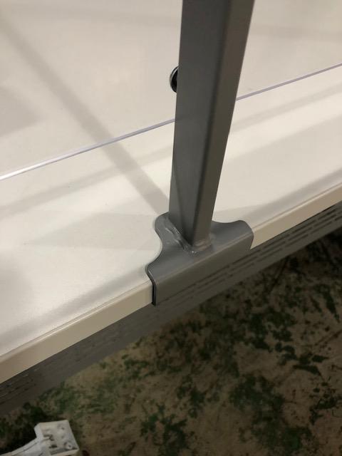 ACRYLIC SHIELD PANEL SCREEN METAL SUPPORT BARS FOR TOPS - OFX Office
