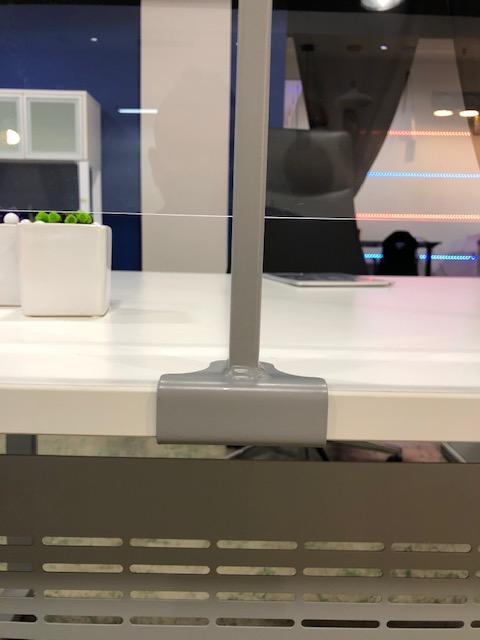 ACRYLIC SHIELD PANEL SCREEN METAL SUPPORT BARS FOR TOPS - OFX Office