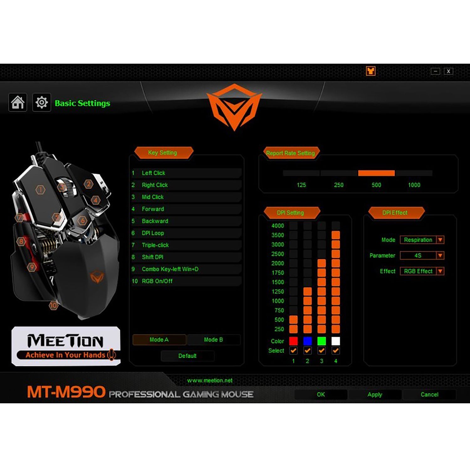 MEETION MT-M990S MECHANICAL GAMING MOUSE BLACK - OFX Office