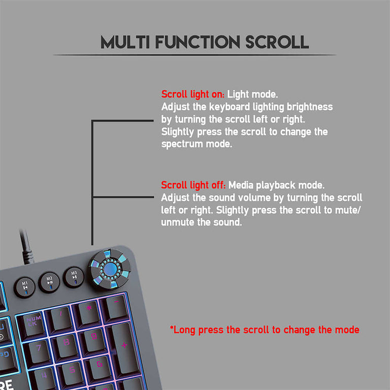 FANTECH MK852 MECHANICAL KEYBOARD SILENT KEYS - OFX Office